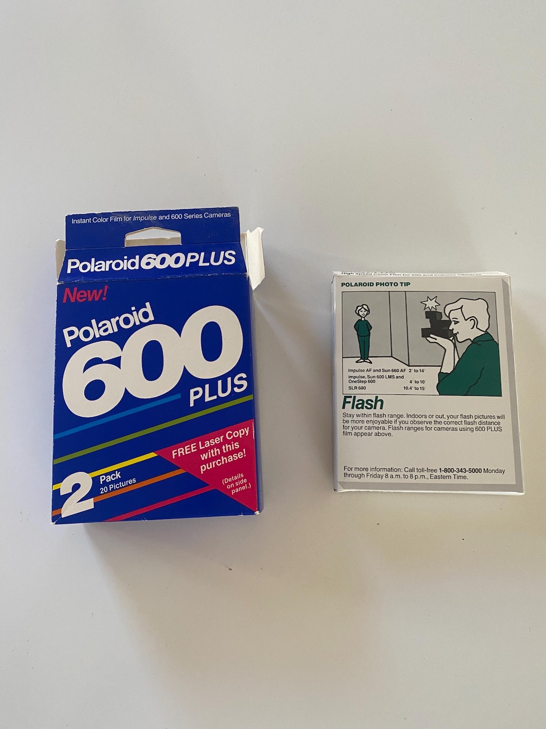 Vintage 1989 Polaroid 600 Plus Film Single Pack Instant High Speed ...