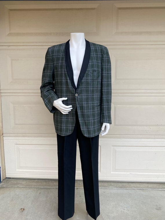 Vintage 50s Tuxedo Pants // 1953 Black Formal Dinner … - Gem