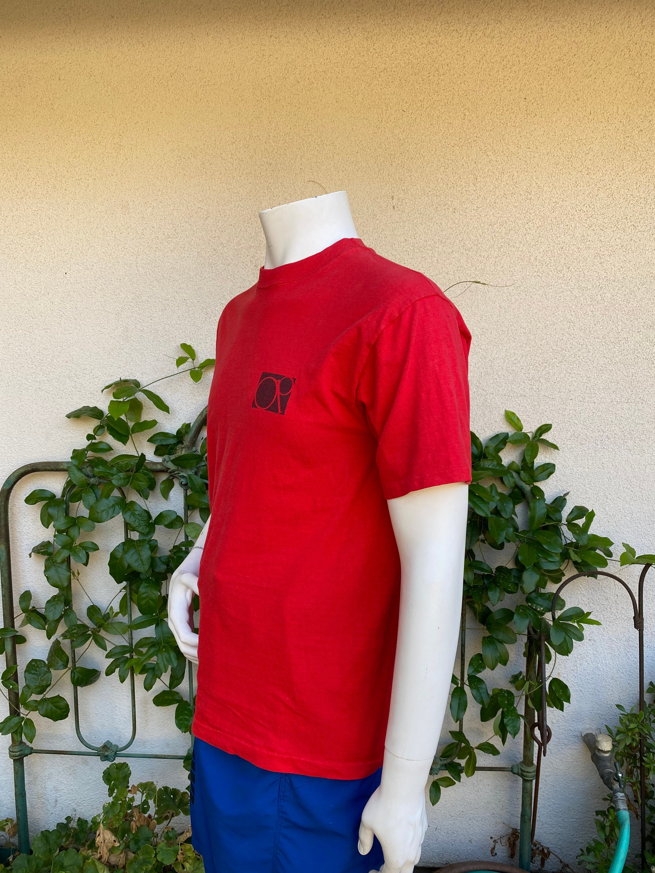 80s 90s Ocean Pacific Tshirt Vintage 1980s 1990s Red Cotton Op Surf