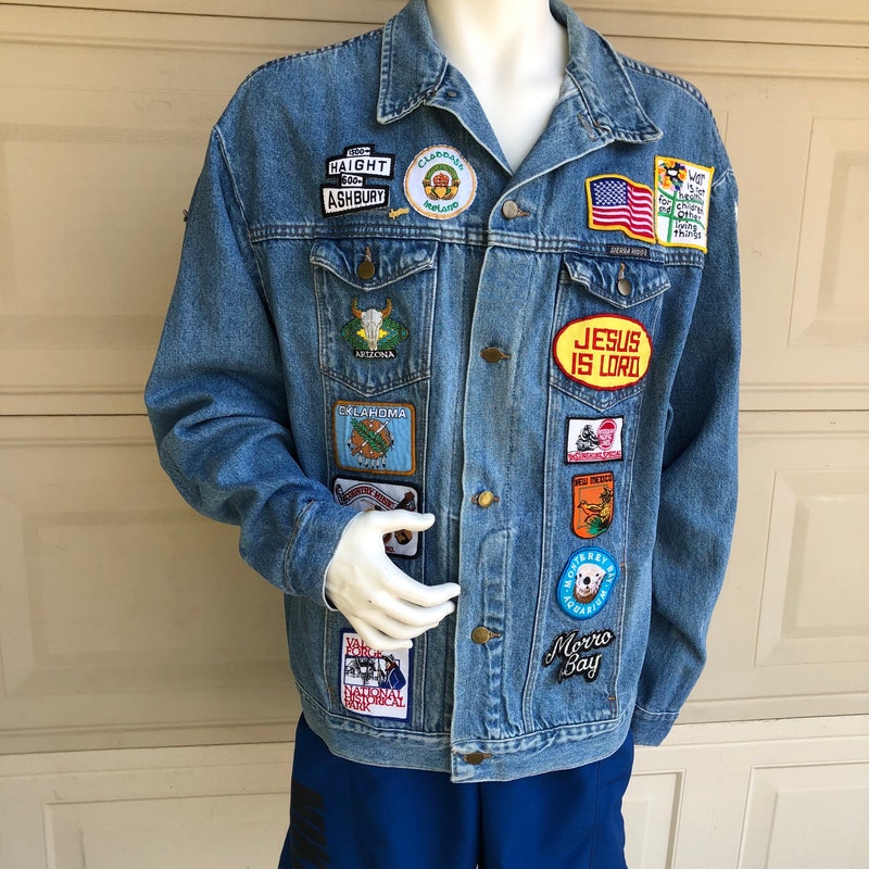 Patch Denim Jacket - Etsy