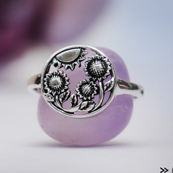 Sunflower Ring - Etsy