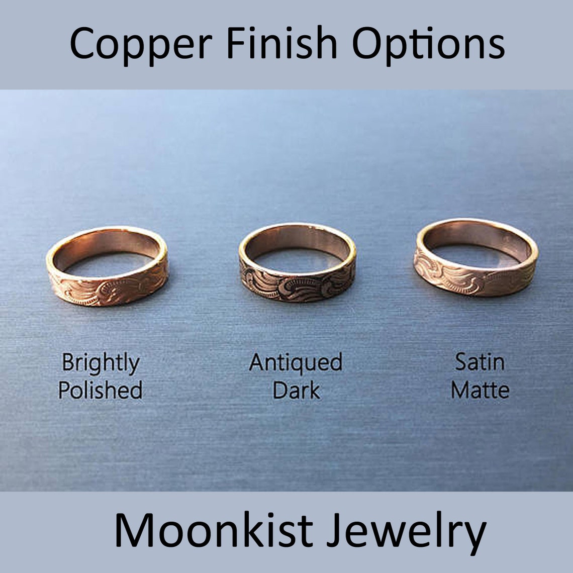 Copper Stackable Ring Set Thin Copper Stacking Ring Set | Etsy