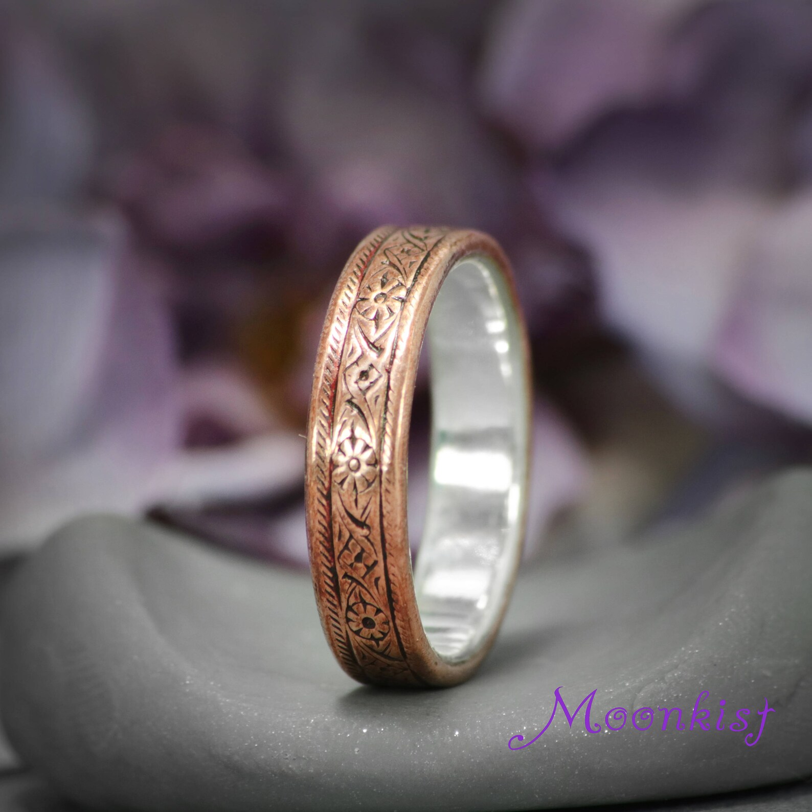 Copper Band Ring Rustic Copper Wedding Band Copper Wedding | Etsy