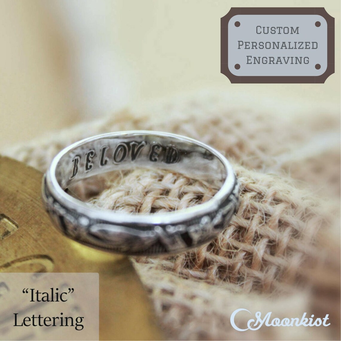 Custom Personalized Inside Ring Engraving for Engagement | Etsy