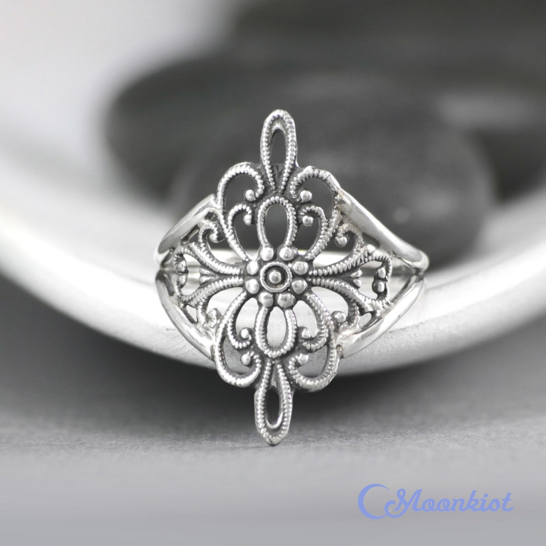 SALE Filigree Cross Ring, 925 Silver Cross Ring for Women, Cross ...