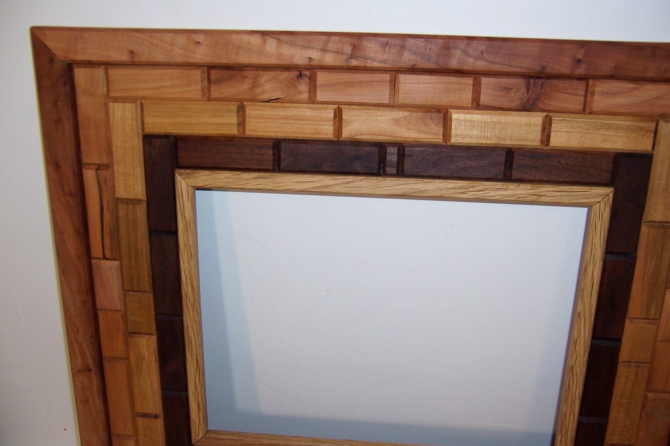 Handcrafted Wood Frame, Large Wood Frame, PNW Wood Frame, Wood Inlay ...