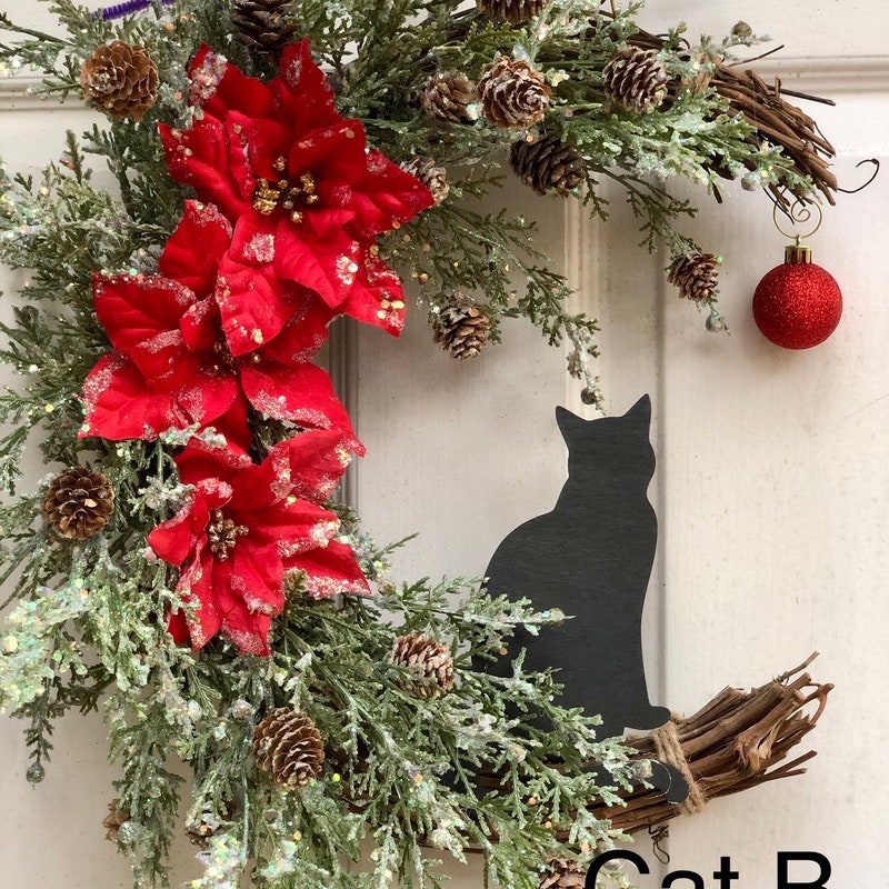 Cat Christmas Wreath - Etsy