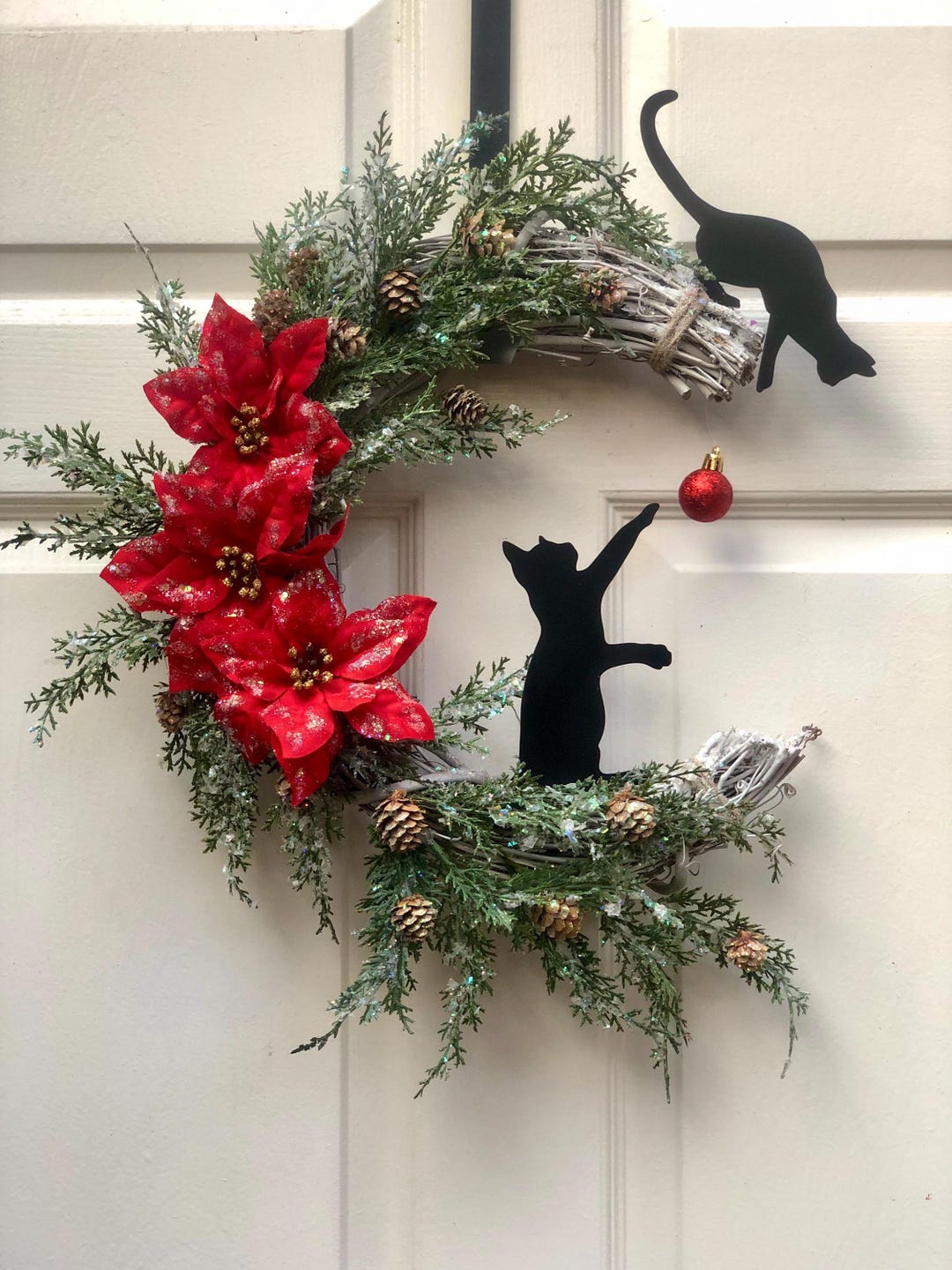 Cat Christmas Wreath - Etsy