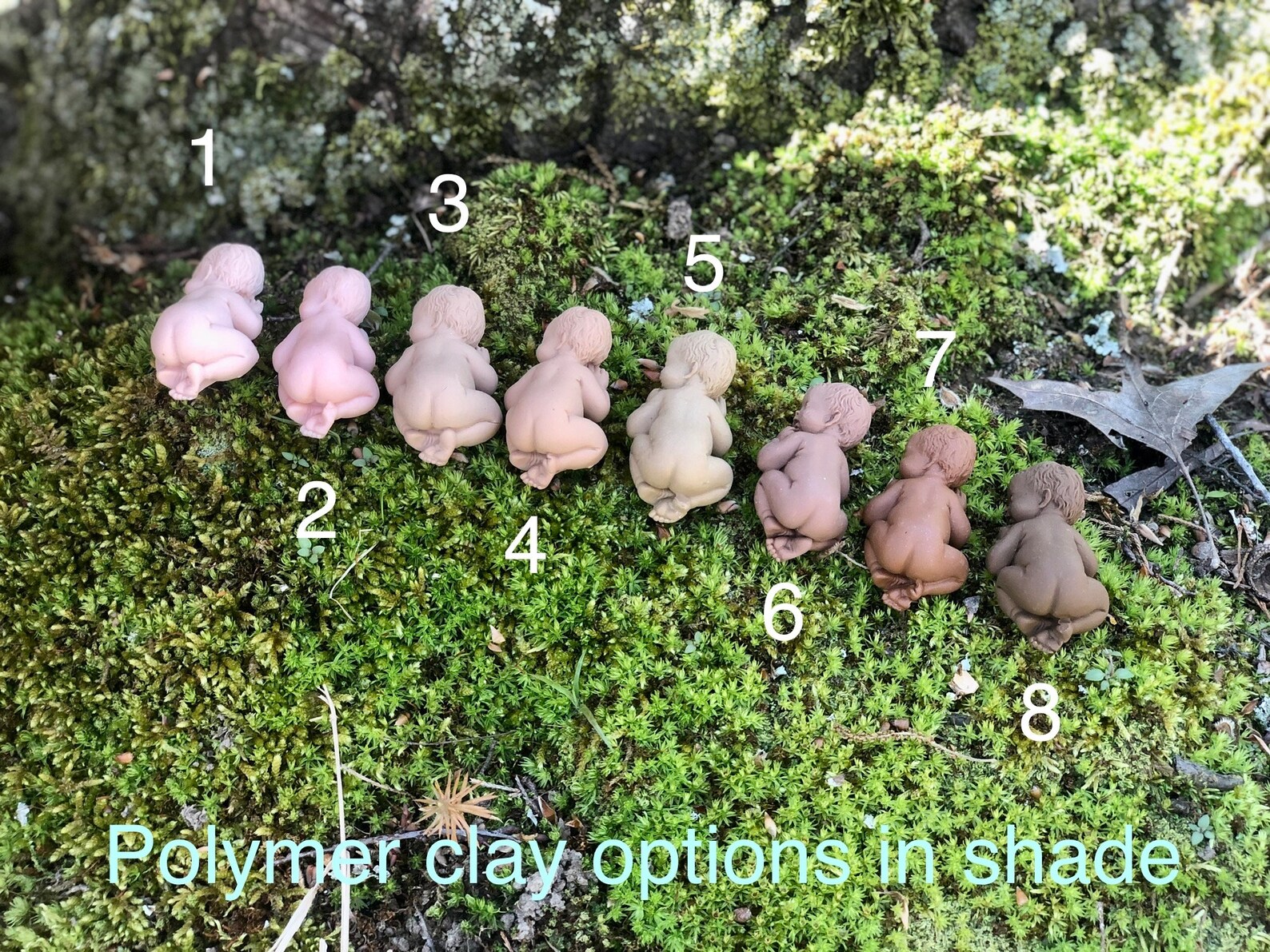 Fairy Tree/ Mushroom Moss Fairies and Crystal Crescent Moon - Etsy