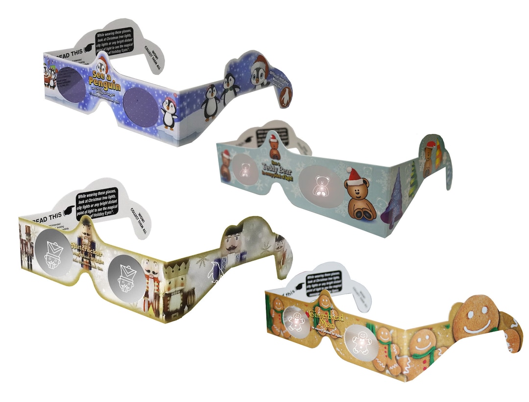 Christmas 3D Glasses - Holiday Eyes(r) - New for 2024 - 4 Pair Combo - Etsy