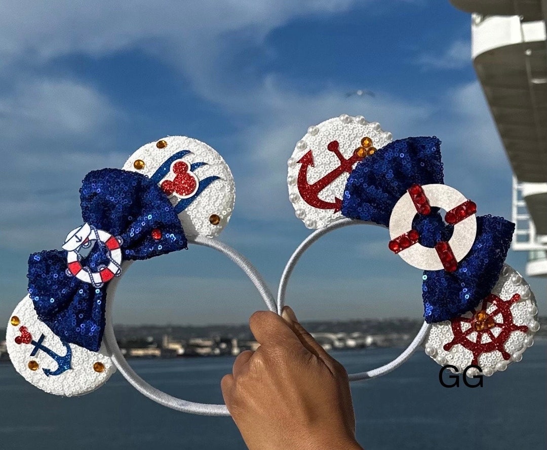 Disney Cruise Minnie Ears, Boat Mickey Ears, Line Mouse Ears Headband ...