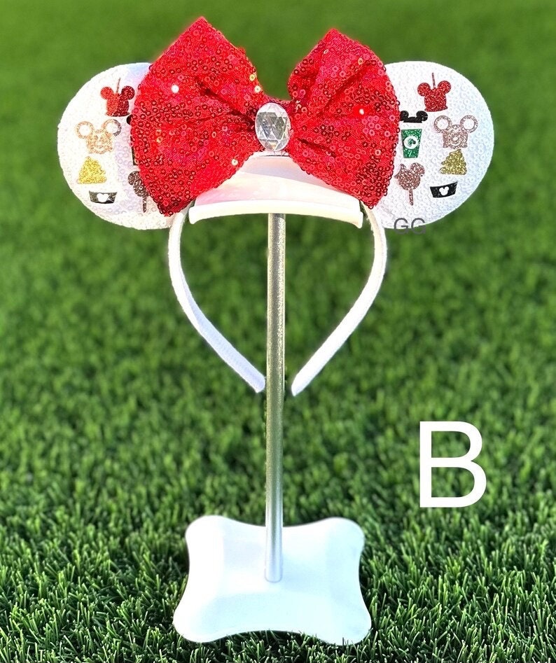 Disney Dessert Food Minnie Ears, Christmas Mickey Ears, Line Mouse Ears ...