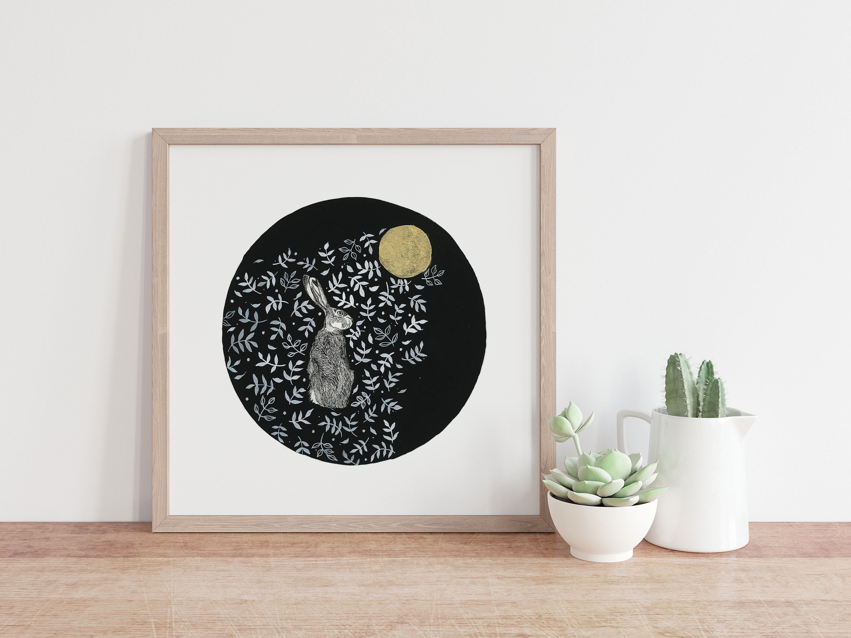 Hare Rabbit Moon Hare Gifts Hare Gift Moon Hare Gifts | Etsy