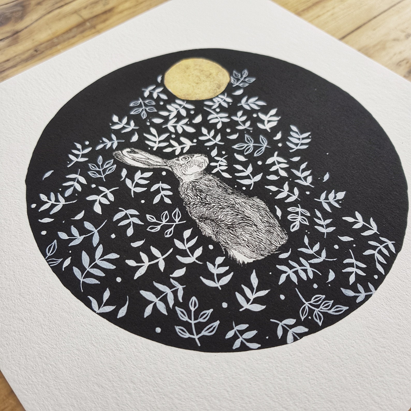 Hare Rabbit Moon Hare Gifts Hare Gift Moon Hare Gifts | Etsy