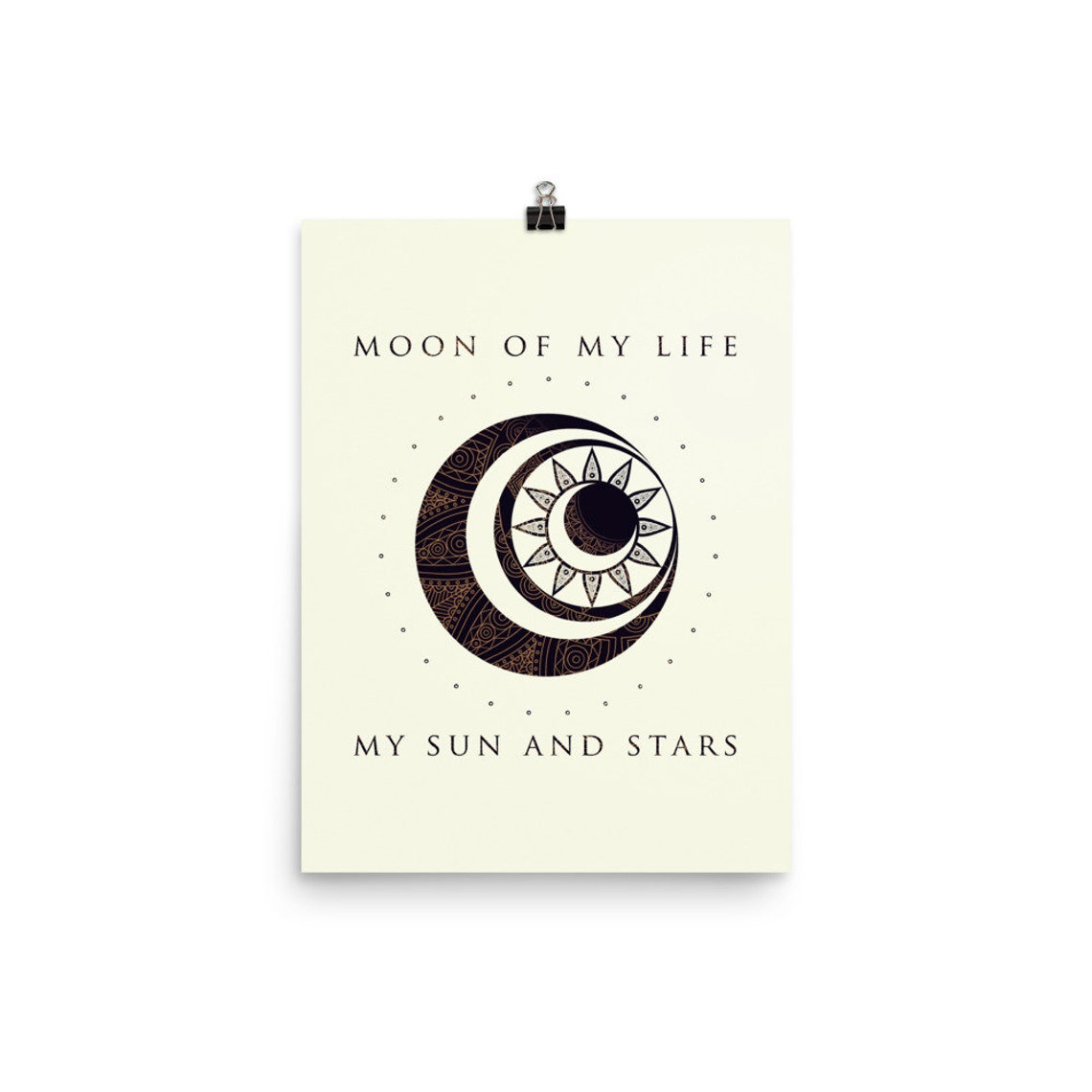 Poster Game of Thrones Moon of my life... My Sun and Stars | Etsy