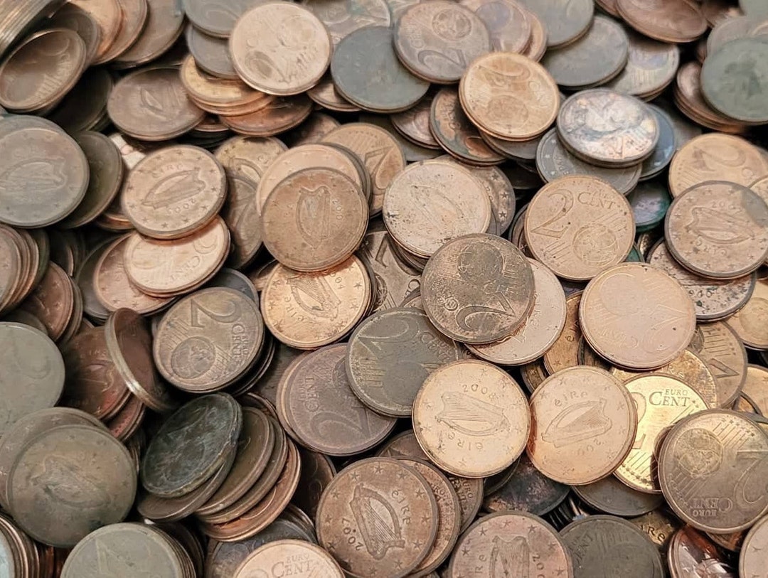 16 Ireland 2c Euro Coins , Circulated ....they Don't Make These Anymore ...