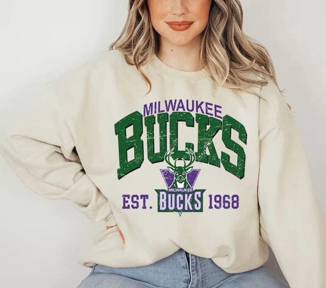 Vintage Milwaukee Bucks Basketball Sweatshirt, Milwaukee Bucks ...