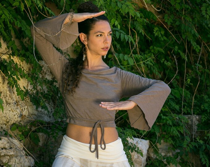 Bohemian Long Sleeves Top Gypsy Long Top Crop Top Bell - Etsy