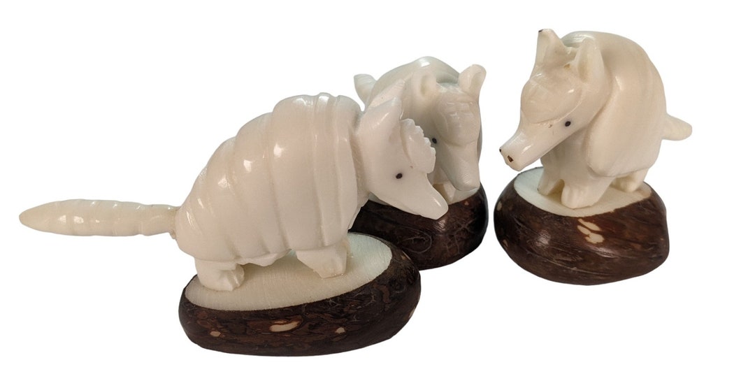 1 X Fair Trade Ecuador Tagua Carving Vegan Ivory Armadillo - Etsy