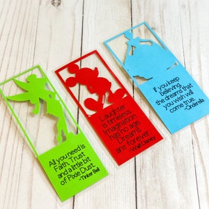 Disney Inspired Bookmarks, Custom Bookmark, Teacher Gift, Kids Bookmark ...