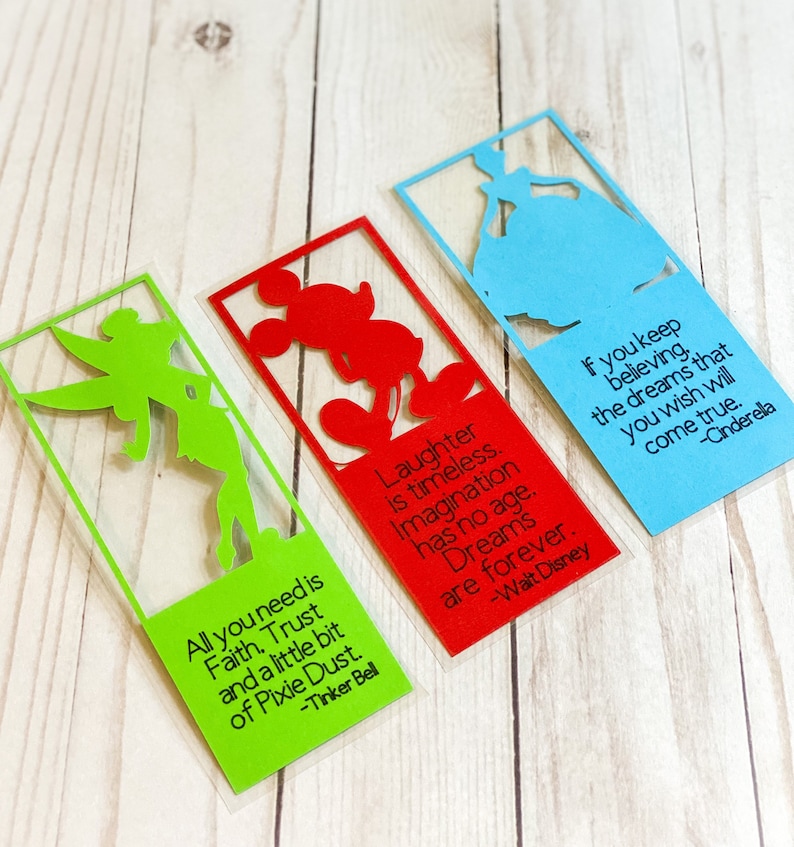 Disney Inspired Bookmarks, Custom Bookmark, Teacher Gift, Kids Bookmark ...
