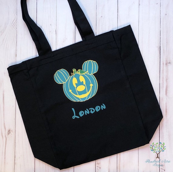 Disney Halloween Tote Teal Pumpkin Mickey Halloween Bag | Etsy