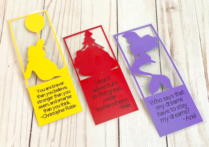 Disney Inspired Bookmarks Custom Bookmark Teacher Gift Kids | Etsy