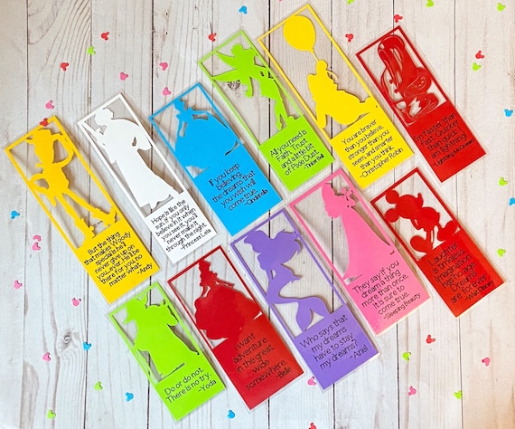 Disney Inspired Bookmarks Custom Bookmark Teacher Gift Kids | Etsy