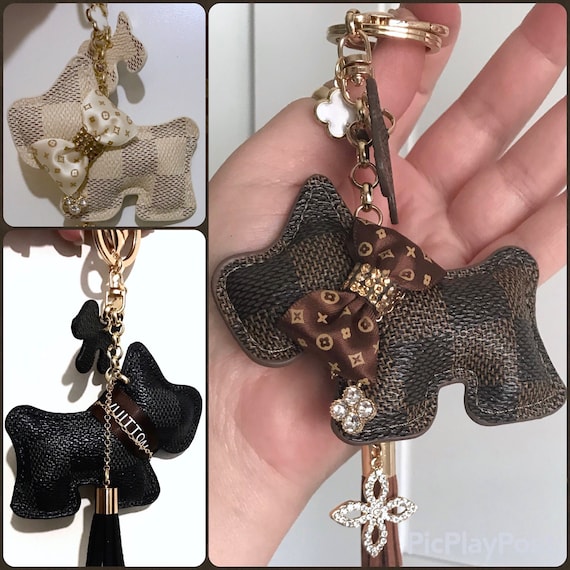 Louis Vuitton Stuffed Dog Keychain | semashow.com