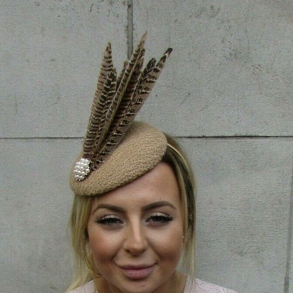 Vintage Brown Cream Fascinator - Etsy