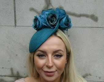 Dark Teal Fascinator - Etsy