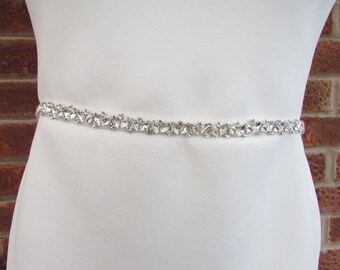 Rhinestone Dress Belt | Etsy