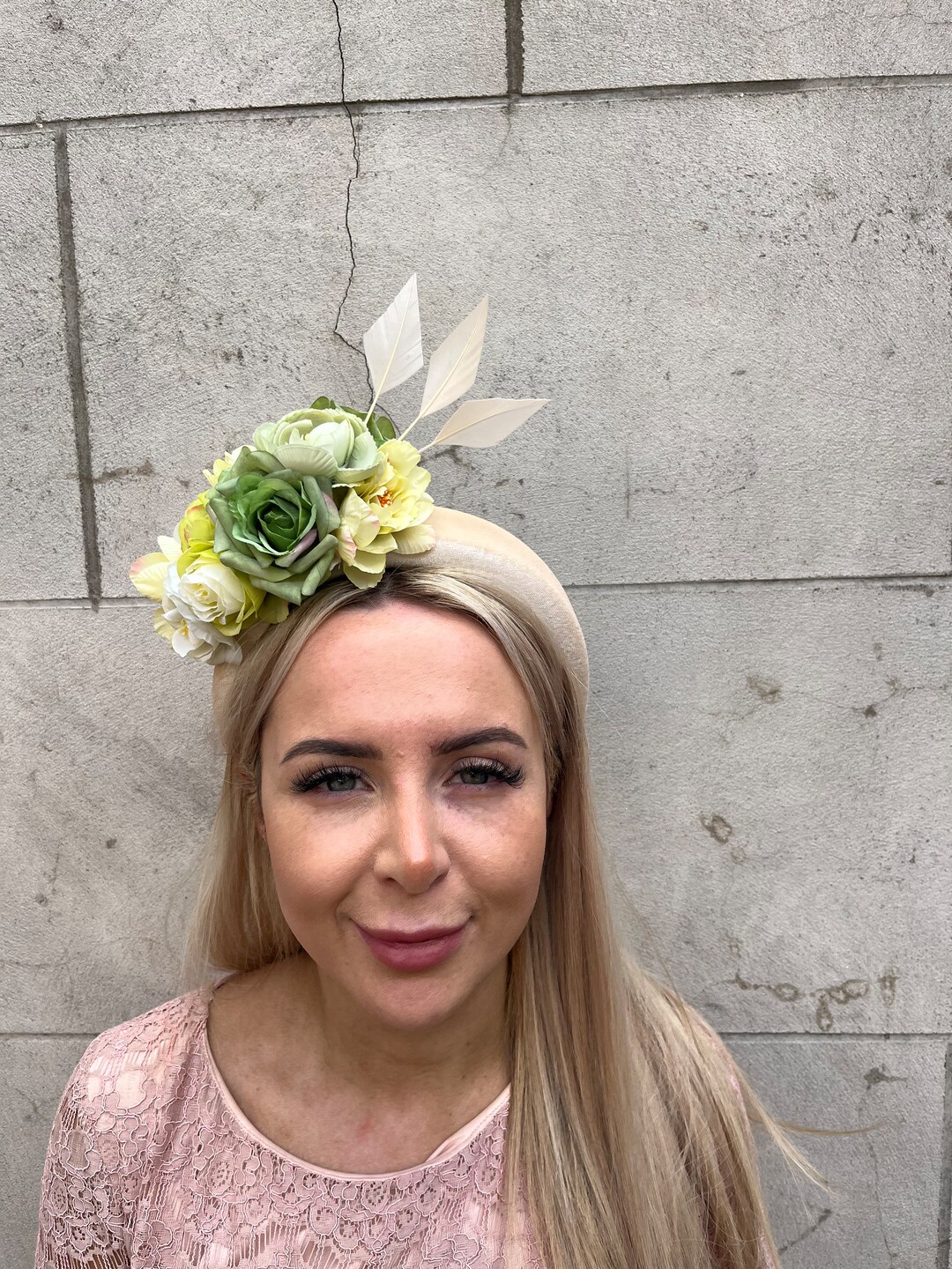 Cream Champagne Chartreuse Olive Green Green Flower Velvet Padded ...