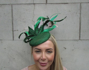 Sage Green Olive Blush Light Dusky Pink Floral Rose Flower Fascinator ...