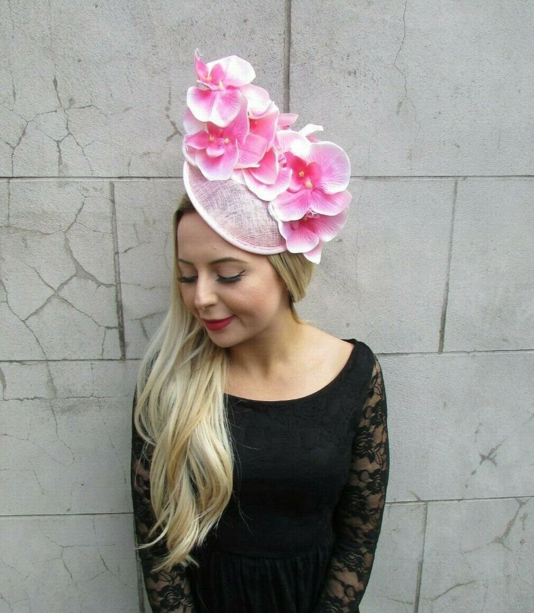 Light Pink Fascinator Hat Orchid Flower Saucer Disc Baby Blush Pink ...