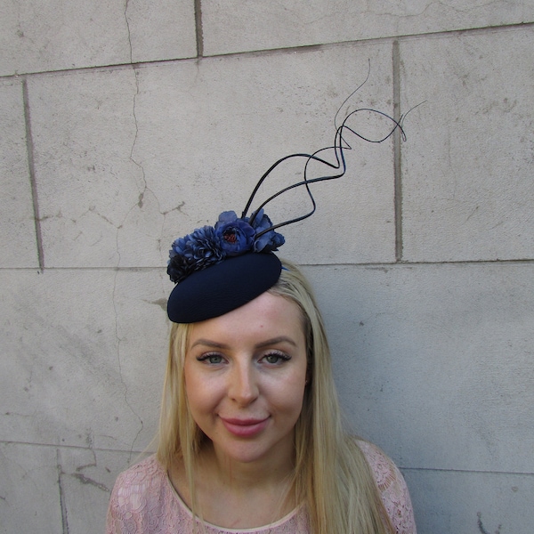 Navy Blue Fascinator - Etsy