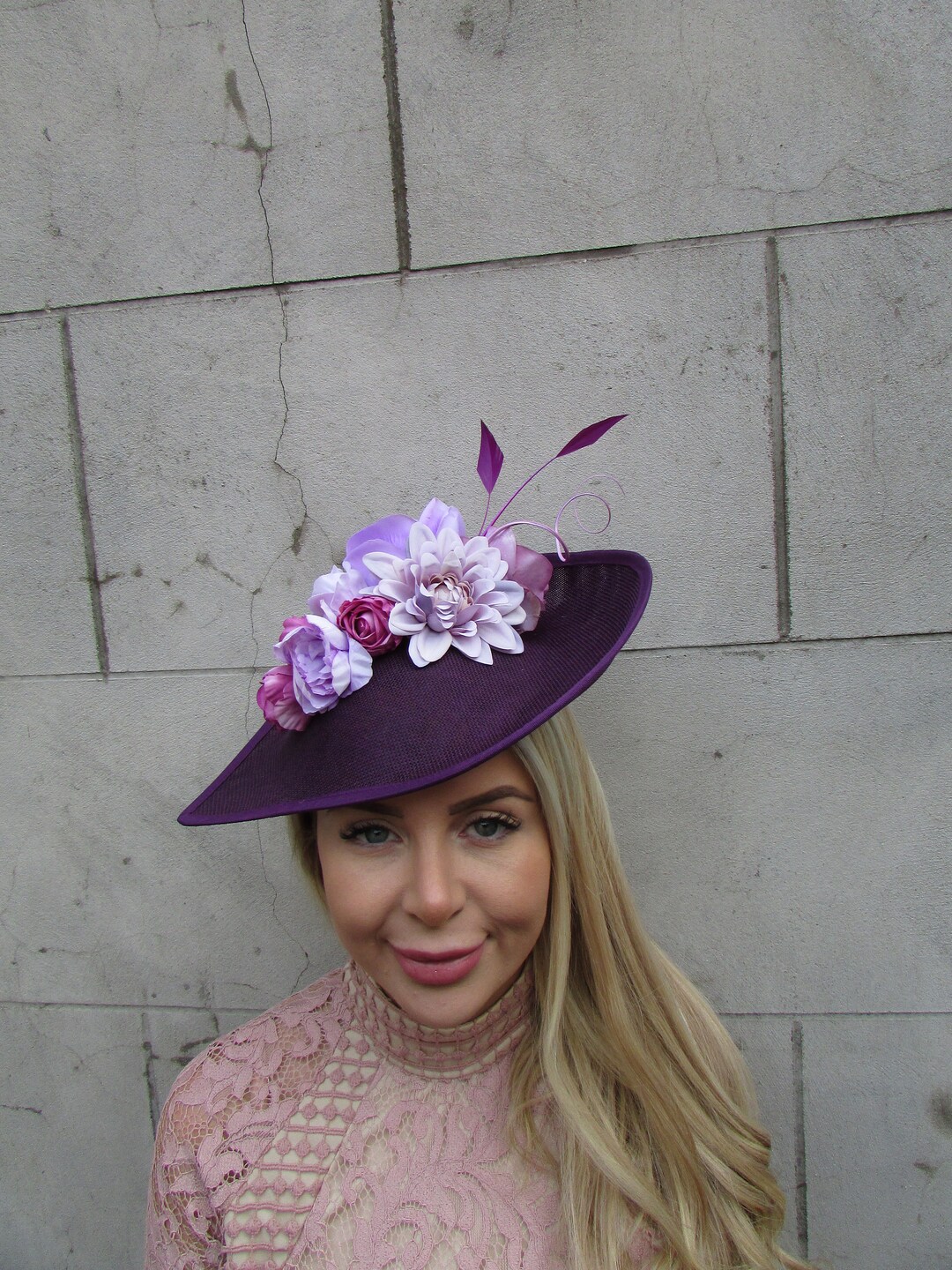 Large Plum Grape Purple Lilac Lavender Aubergine Feather Teardrop ...