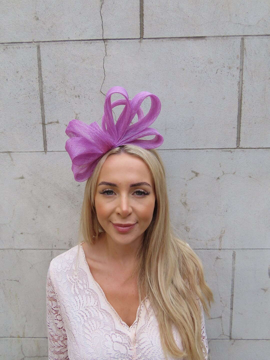One off Piece - Lilac Light Purple Fascinator Headband Headpiece Races ...