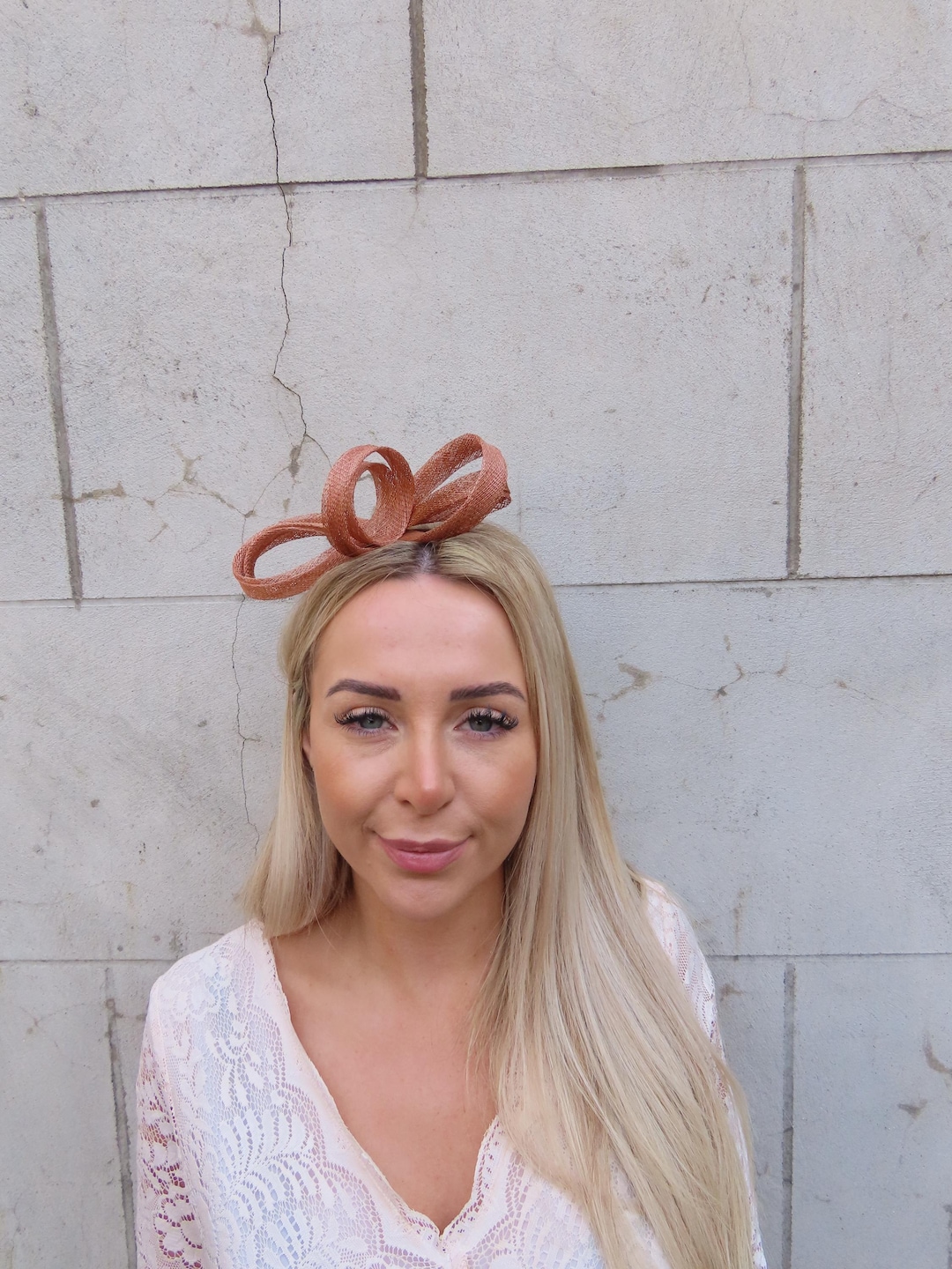 Rust Fascinator Headband Small Headpiece Races Wedding Guest Sinamay ...