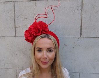 Red Headband, Wedding, Wedding Guess, Races, Ascot, Halo Headband ...