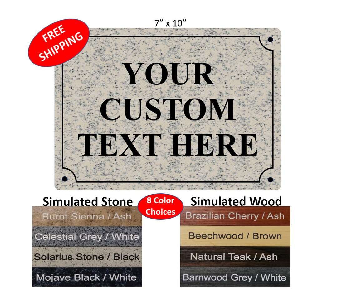 7" X 10" OR 8" X 8" CUSTOM TEXT Gate / Fence Sign - Free Shipping - Etsy