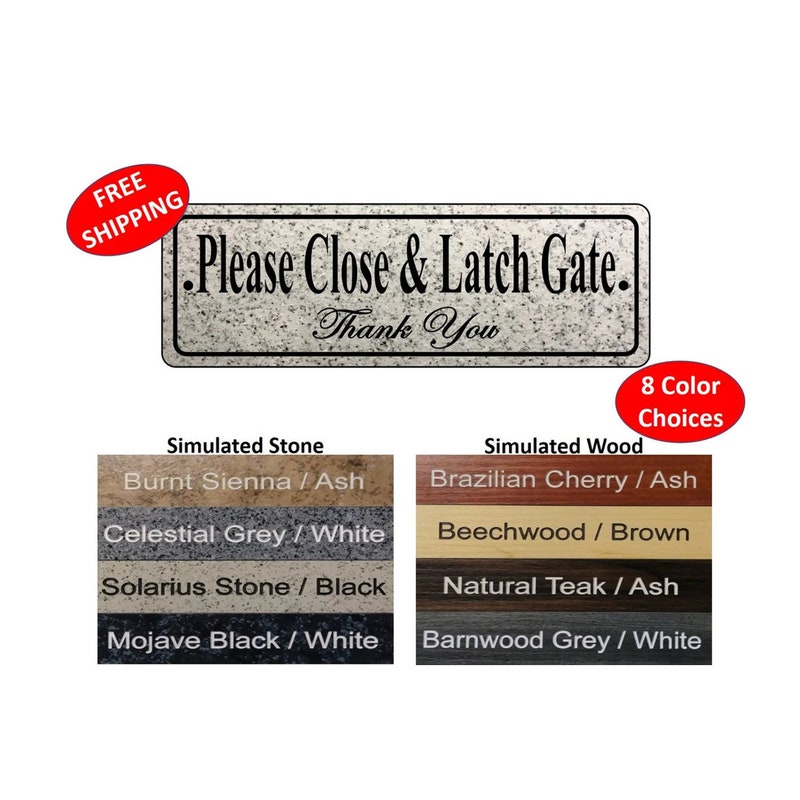 Wood Close Gate Sign - Etsy