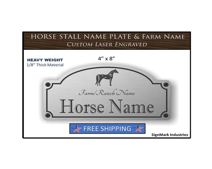 Personalised Horse Stable Door Sign, Pony Stable Name Plaque, Horse ...