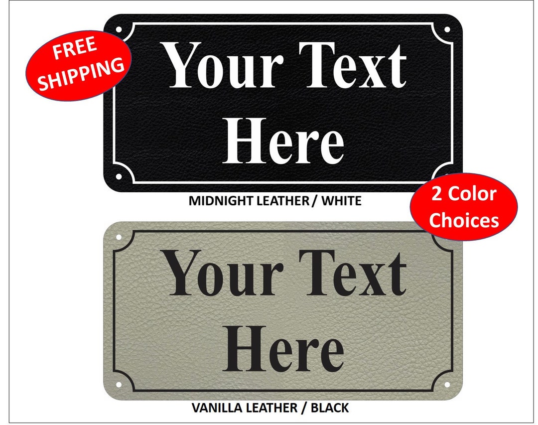 4" X 8" CUSTOM Gate / Fence Sign With Border - FREE SHIPPING - Etsy