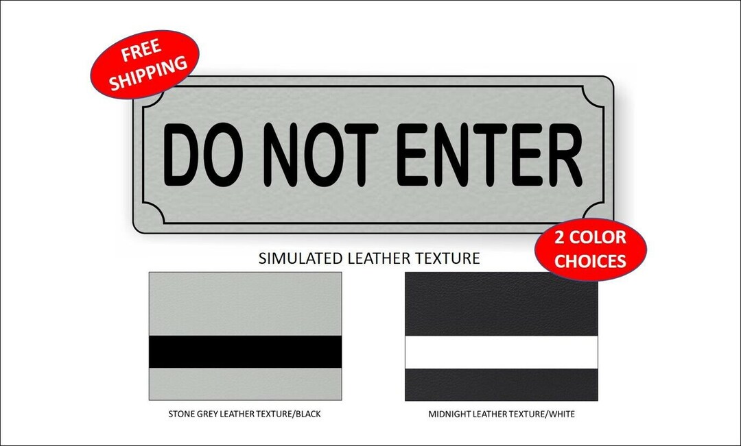Laser Engraved "do NOT Enter" Plastic Door/wall Sign - Free Shipping - Etsy