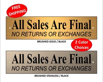All Sales Are Final Sign - Etsy