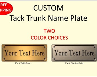 Tack Trunk Name Plate - Etsy