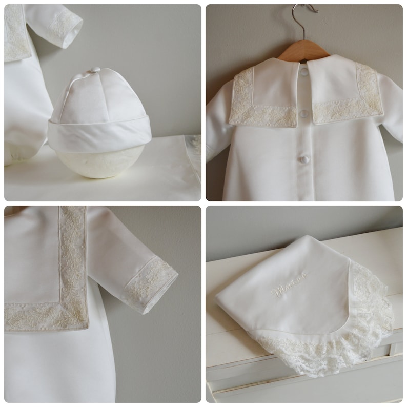 MATEO BAPTISM ROMPER Christening Romper Christian Blessing or Naming ...