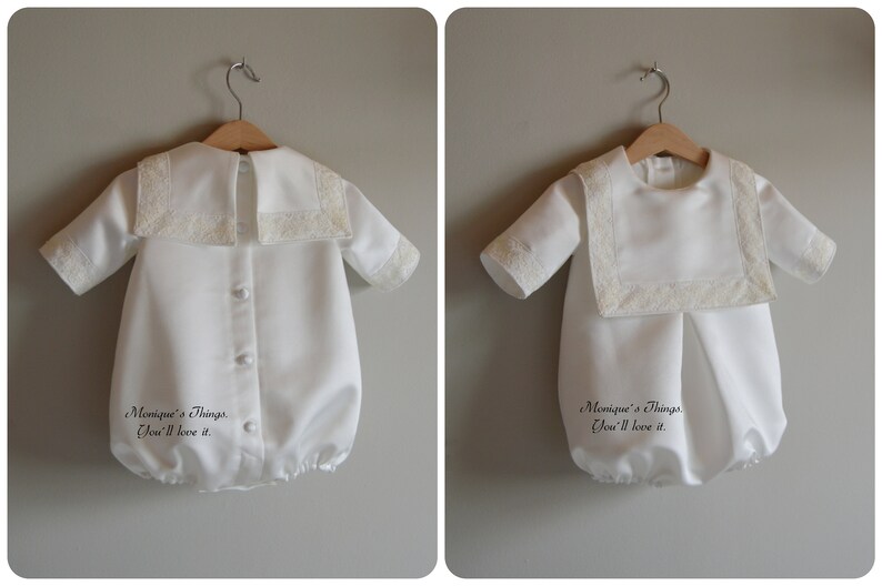 MATEO BAPTISM ROMPER Christening Romper Christian Blessing or Naming ...
