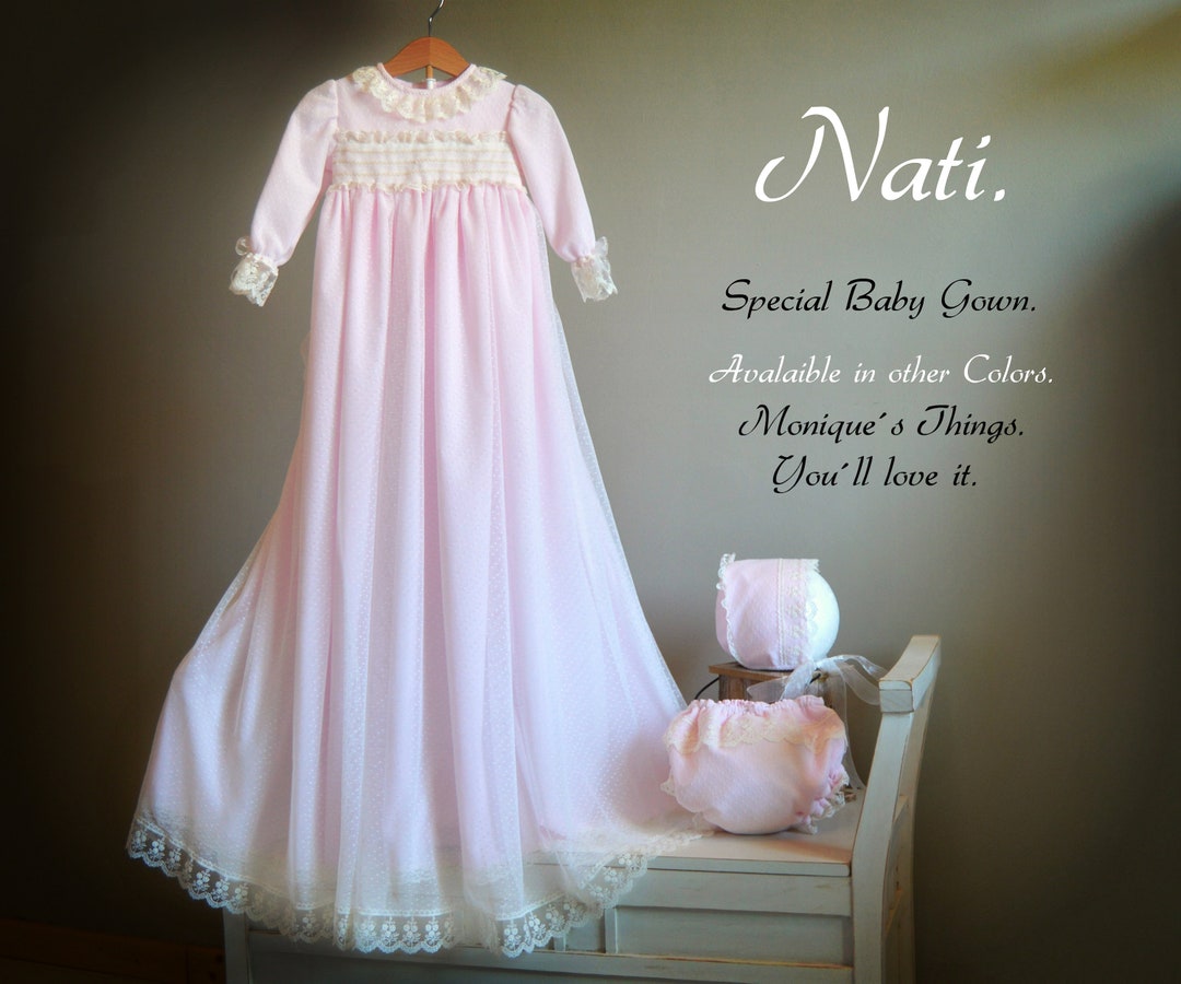 NATI, CHRISTENING Gown,baptism Dress,christening Wear,girl Baptism ...